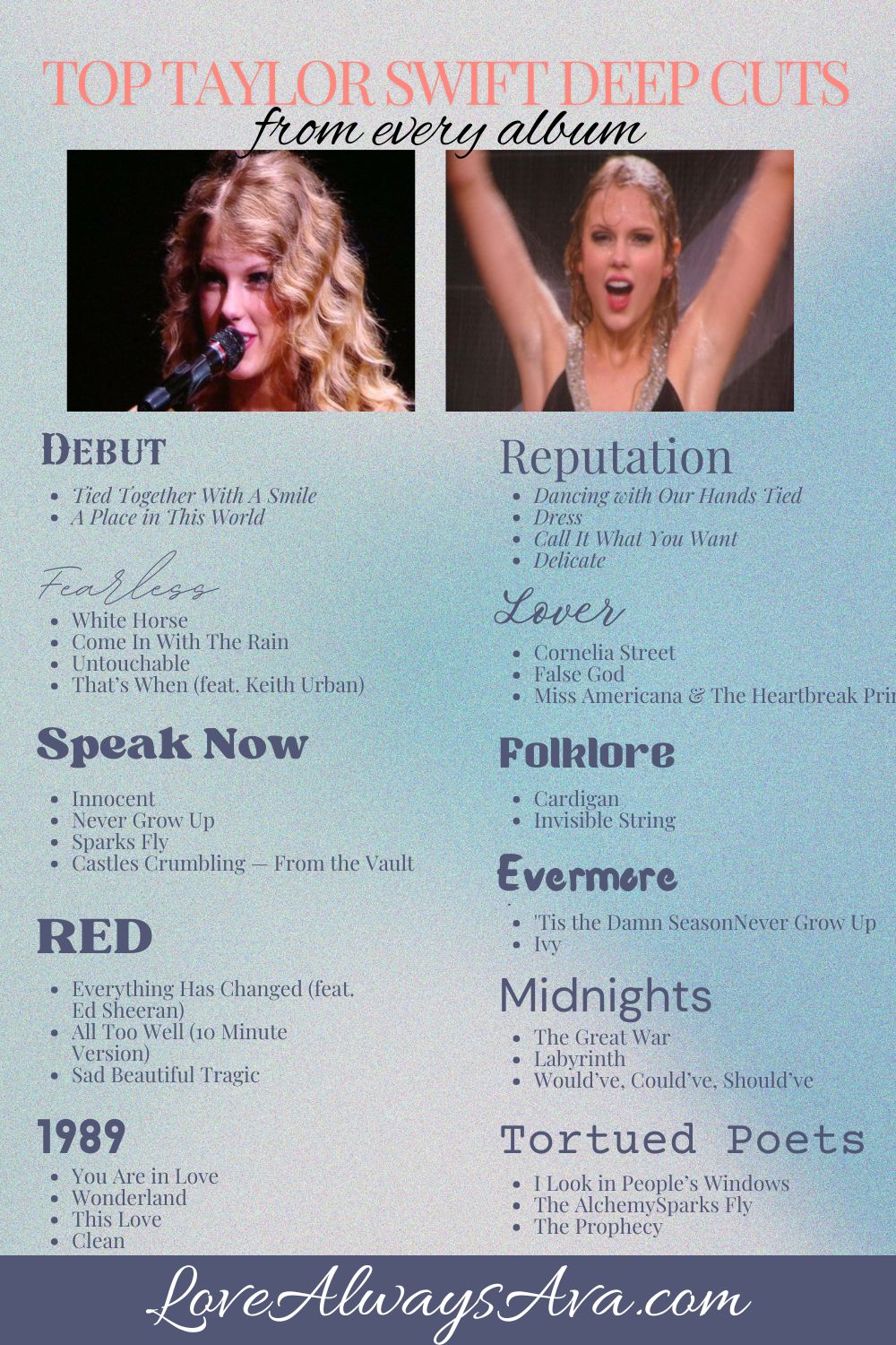 Exploring Taylor Swift Deep Cuts: Beyond the Radio Favorites ...